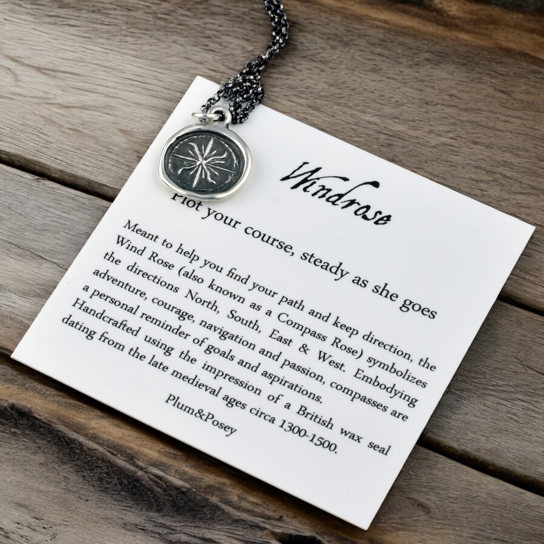 Windrose Compass Wax Seal Pendant From Post Medieval Wax Seal Compass ...