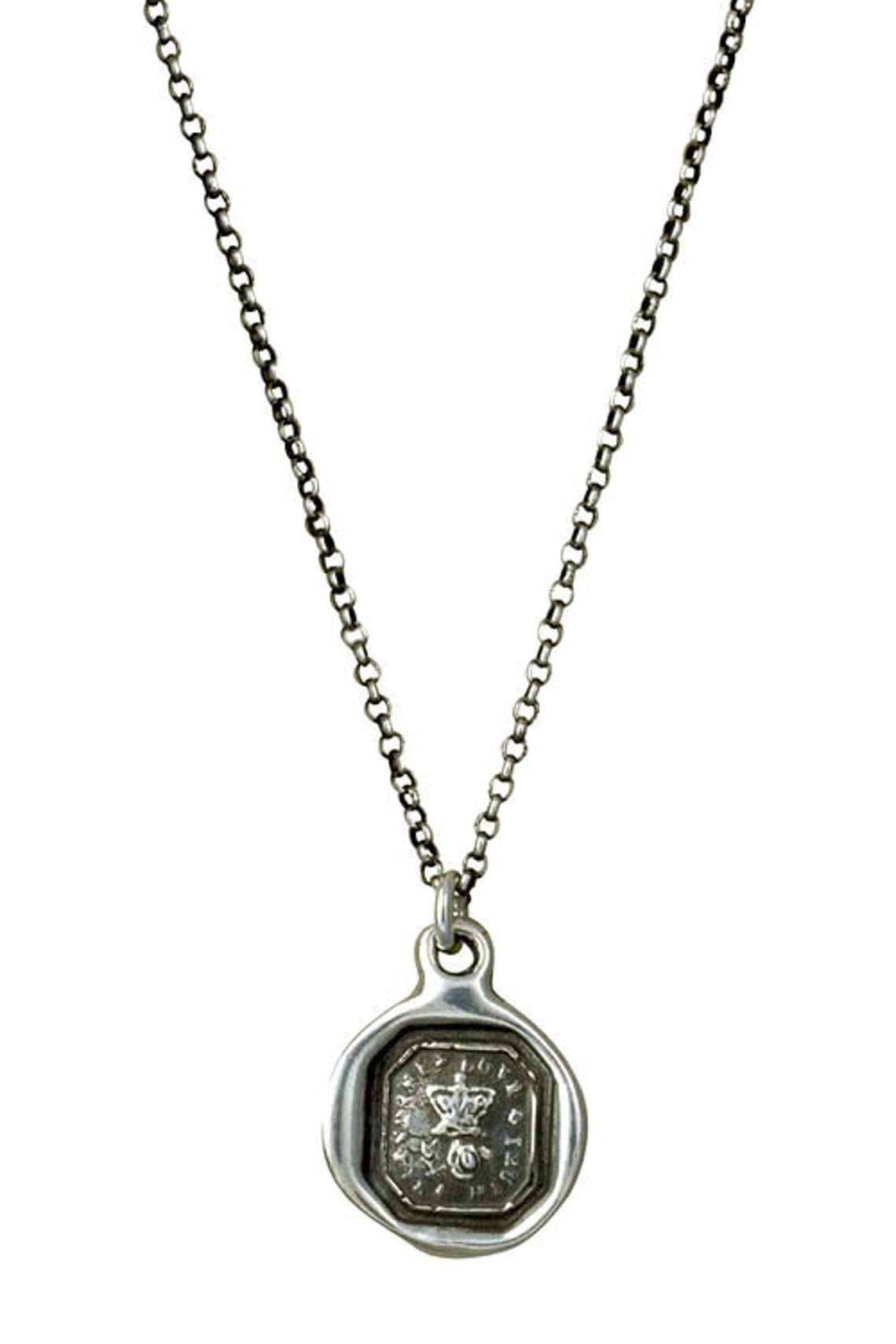 Friendship Necklace of a Rose and Crown Friendship Love and - Etsy