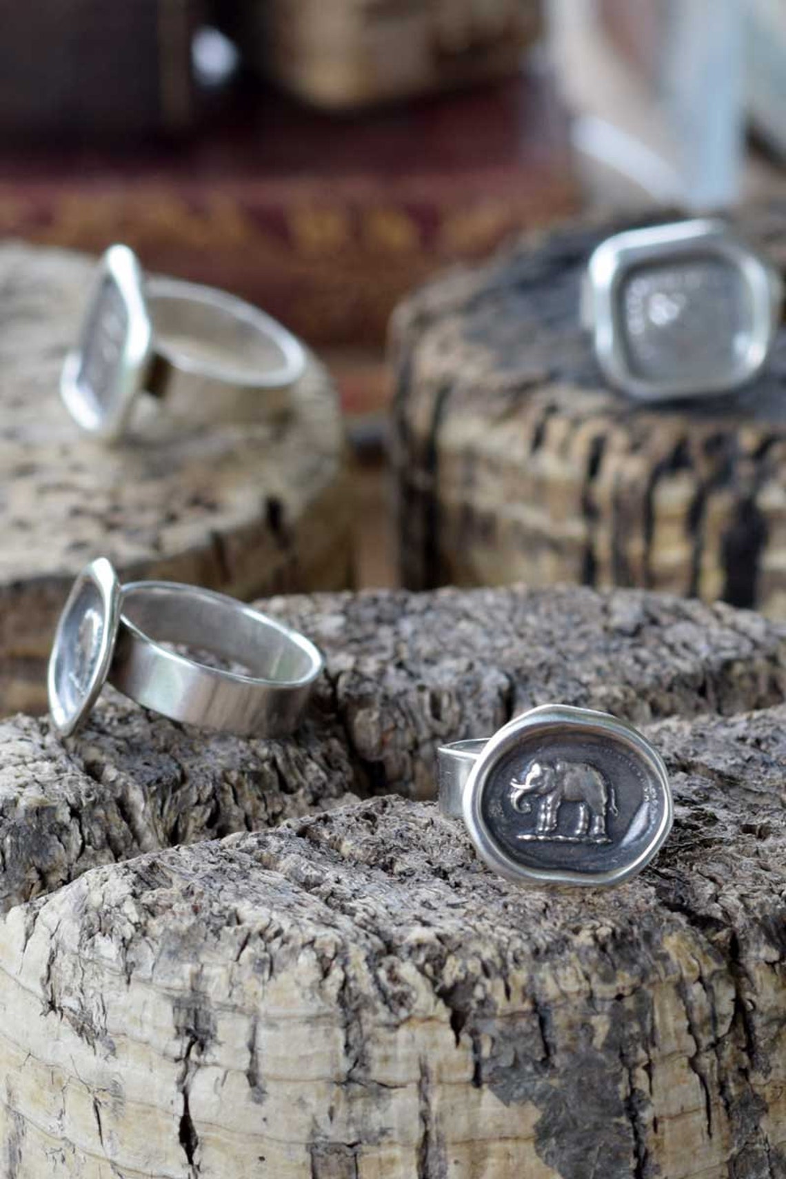 Elephant Wax Seal Ring - Elephant Jewelry Good Luck Ring - Strength ...