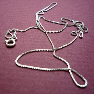 18 Inch Sterling Venetian Box Chain - Etsy