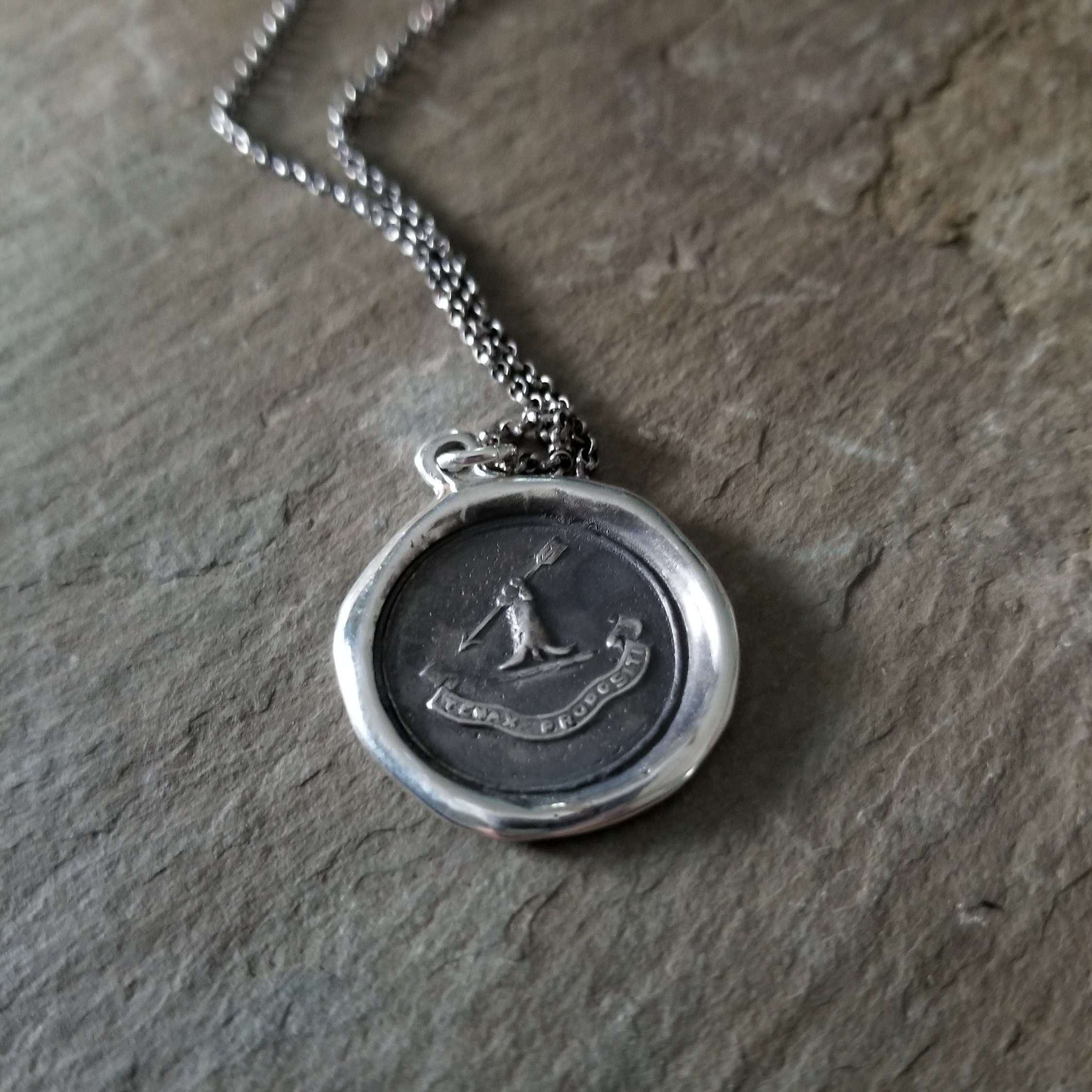 Firm of Purpose - Latin Wax Seal Necklace - TENAX PROPOSITI - 123 - Etsy
