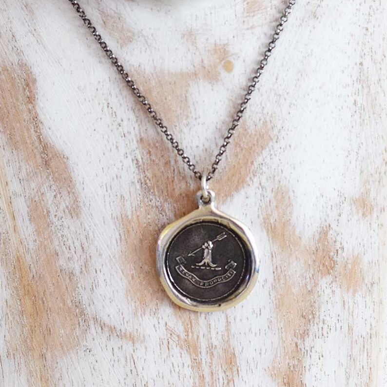 Firm of Purpose - Latin Wax Seal Necklace - TENAX PROPOSITI - 123 - Etsy