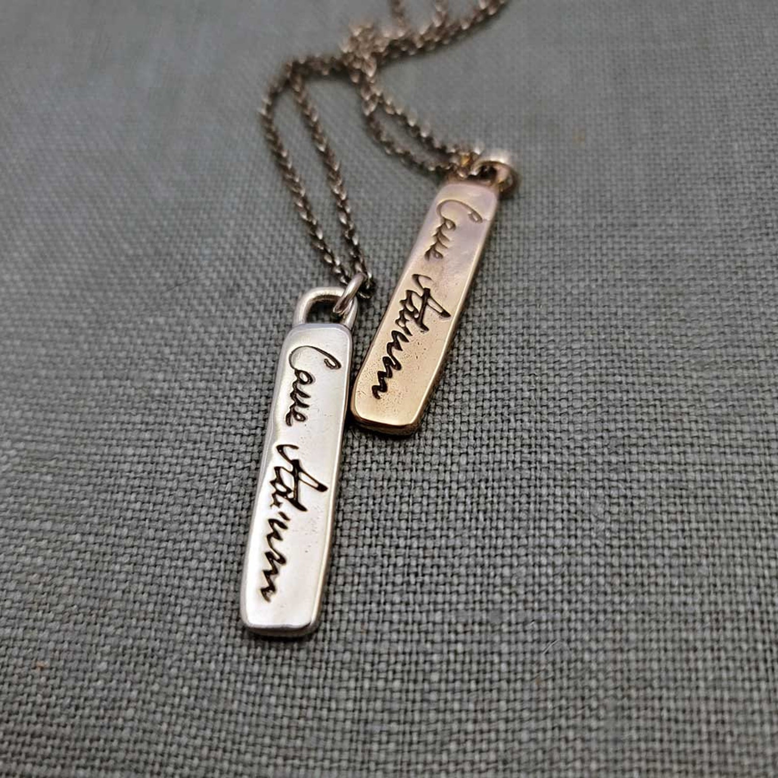 Cave Adsum {beware I'm Here} Sterling Silver or Bronze Latin Motto ...