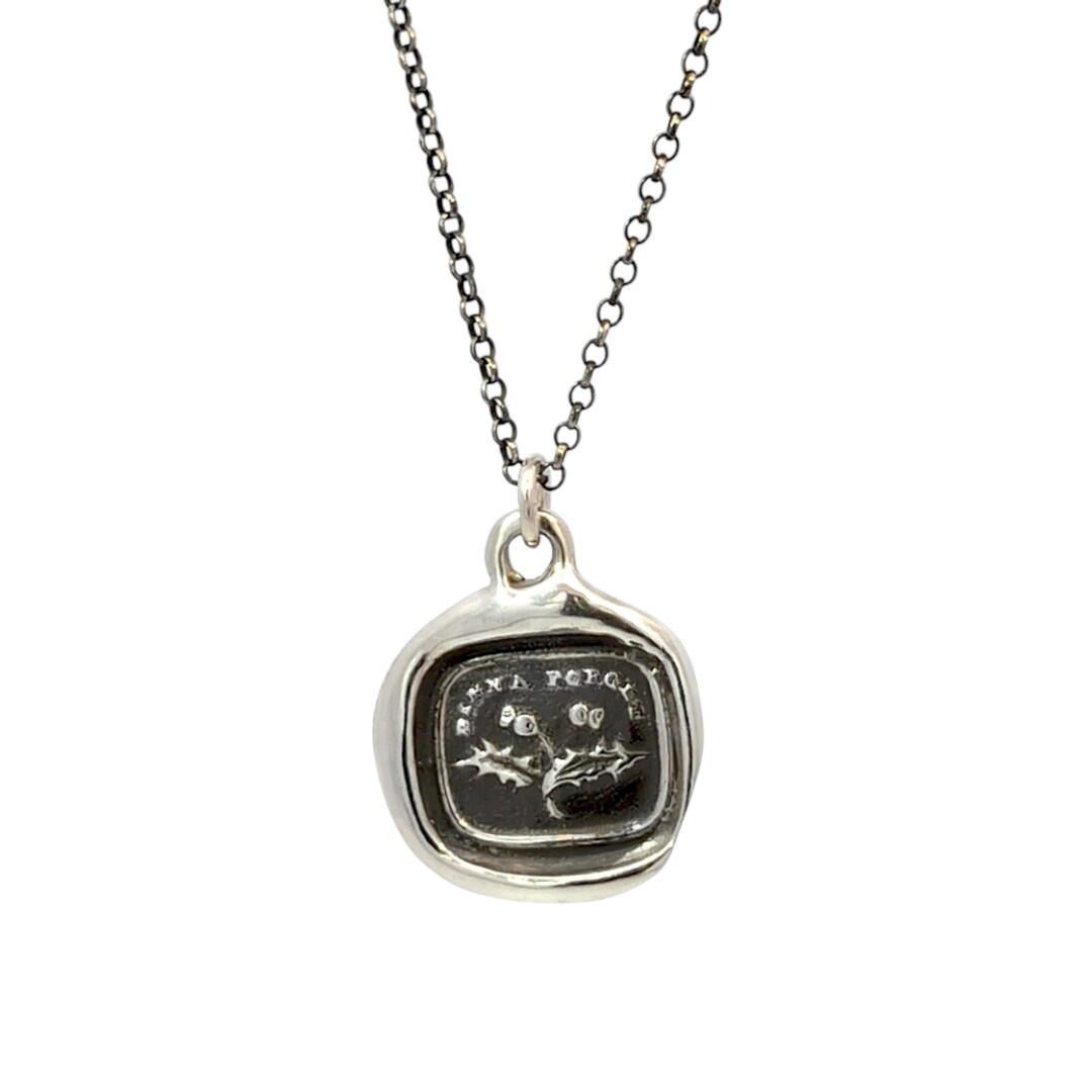 Do Not Forget – Silver Thistle Wax Seal Pendant, Dinna Forget Motto ...