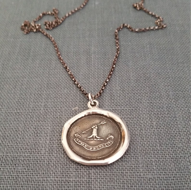 Firm of Purpose - Latin Wax Seal Necklace - TENAX PROPOSITI - 123 - Etsy