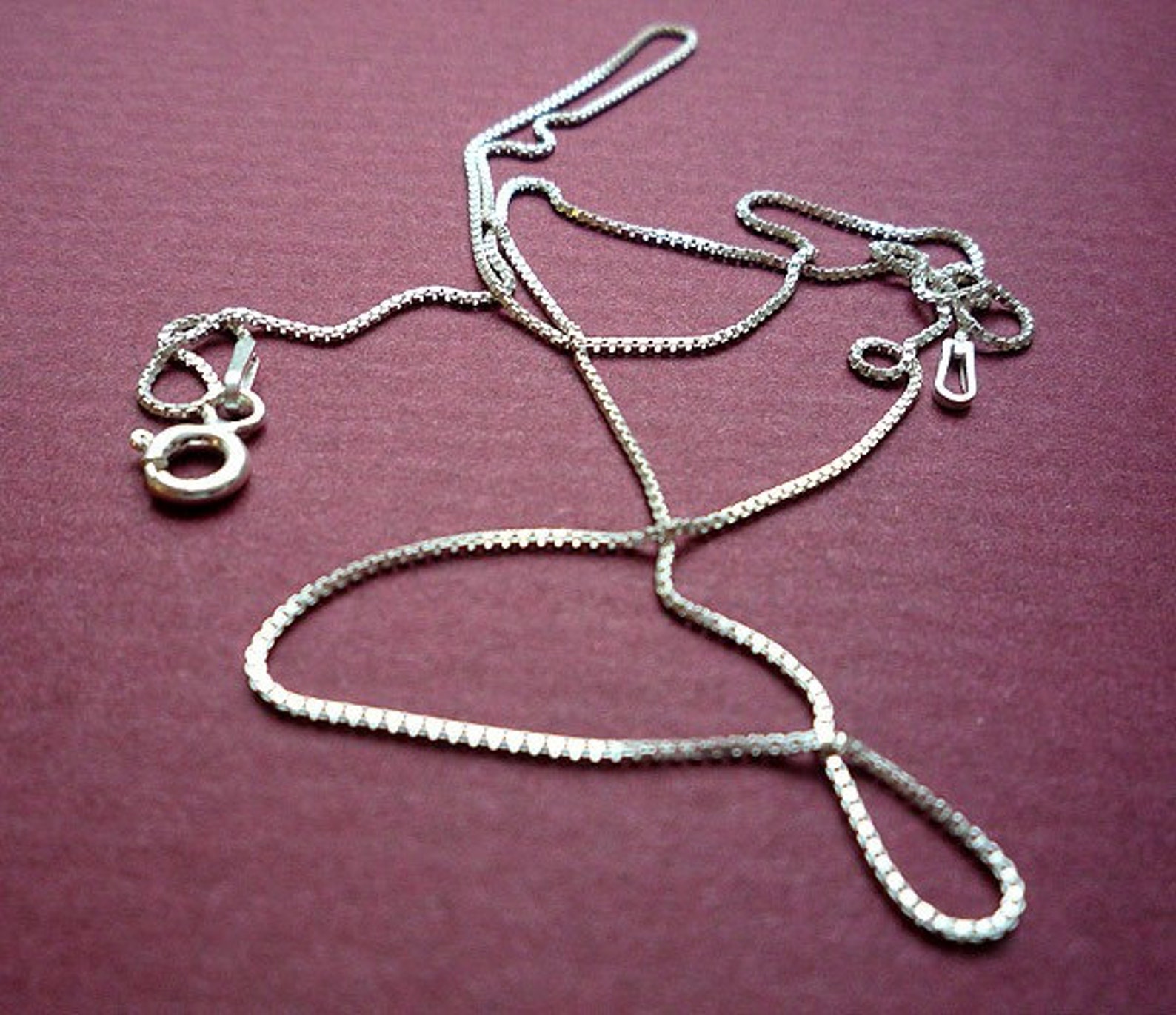 24 Inch Sterling Venetian Box Chain - Etsy