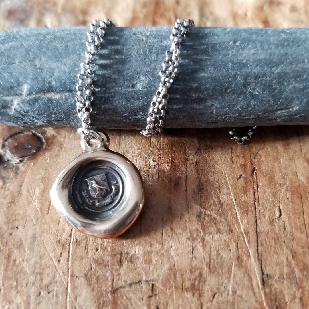 Bronze Mini Raven Necklace - God Feeds the Ravens - Deus Pascit Corvus ...