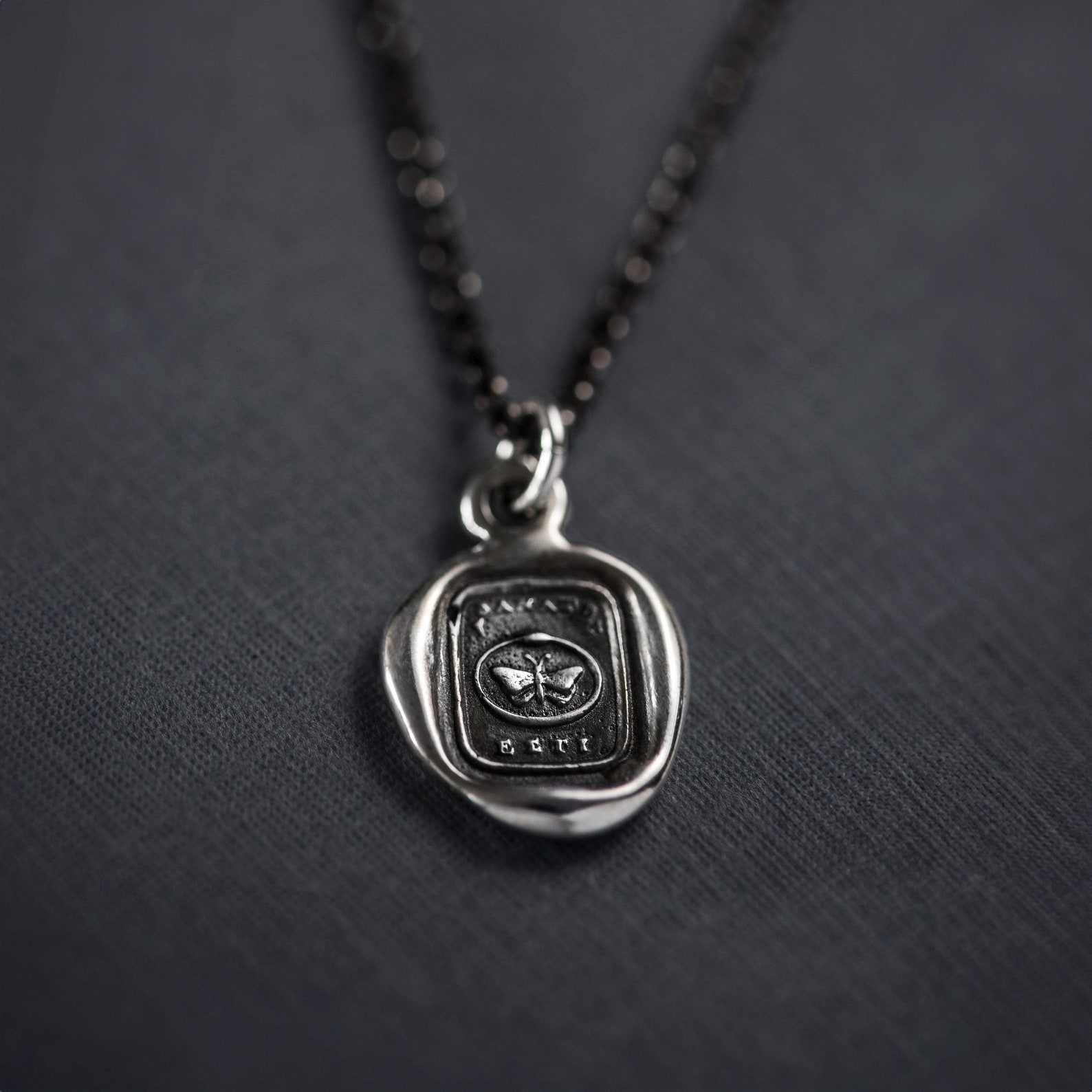 Forever ~ Butterfly & Serpent - Wax Seal Necklace Ouroboros Snake 411 ...