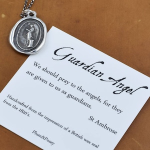 Guardian Angel Pendant in Bronze - Guardian Angel Jewelry - 274B - Etsy