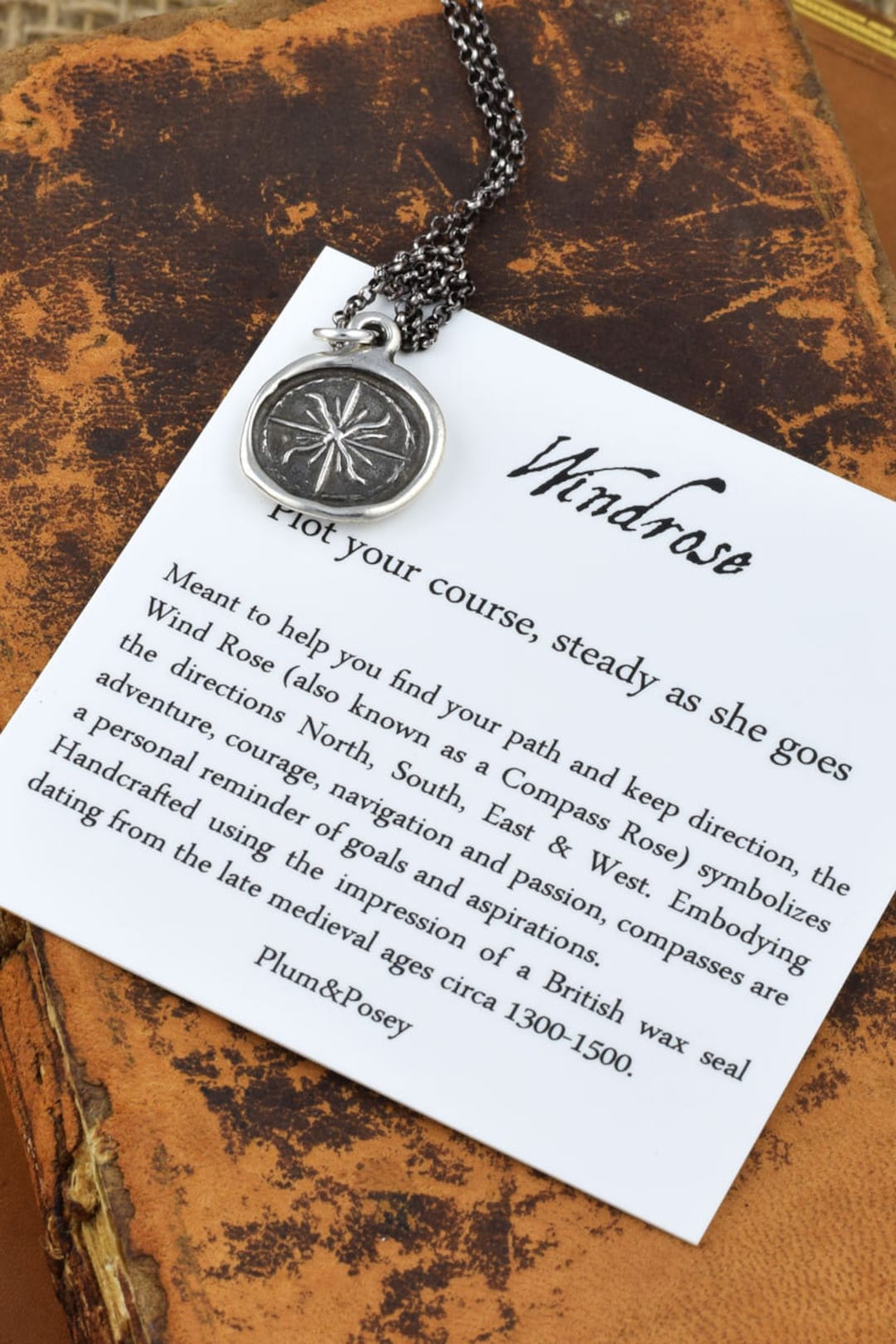 Windrose Compass Wax Seal Pendant From Post Medieval Wax Seal Compass ...