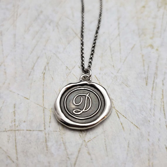 Initial D Sterling Silver Wax Seal Stamp Visual Arts Craft Supplies ...