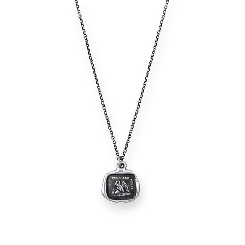 A Mothers Love Wax Seal Necklace - Pelican in Her Piety Wax Seal Charm ...