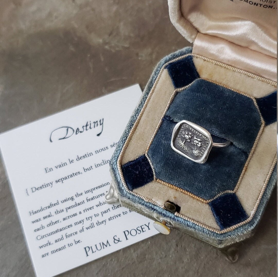 Destiny Wax Seal Ring - Skinny Stacking Ring - R310 - Etsy