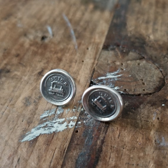 Steam Train Stud Earrings Wax Seal Earrings Quick 187EAR | Etsy