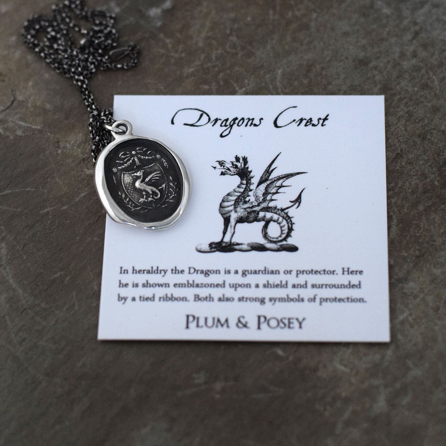 Guardianship and Protection Dragons Crest Wax Seal Necklace - Etsy UK