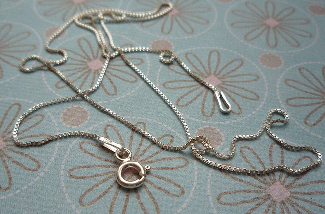 18 Inch Sterling Venetian Box Chain - Etsy