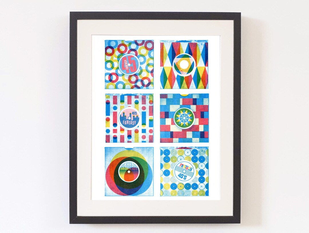 Fantasy 45's A3 Riso Print - Blue Sunflower, Red - Etsy