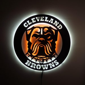 Cleveland Browns Lighted Metal Sign: NFL Fan Cave Decor - Etsy