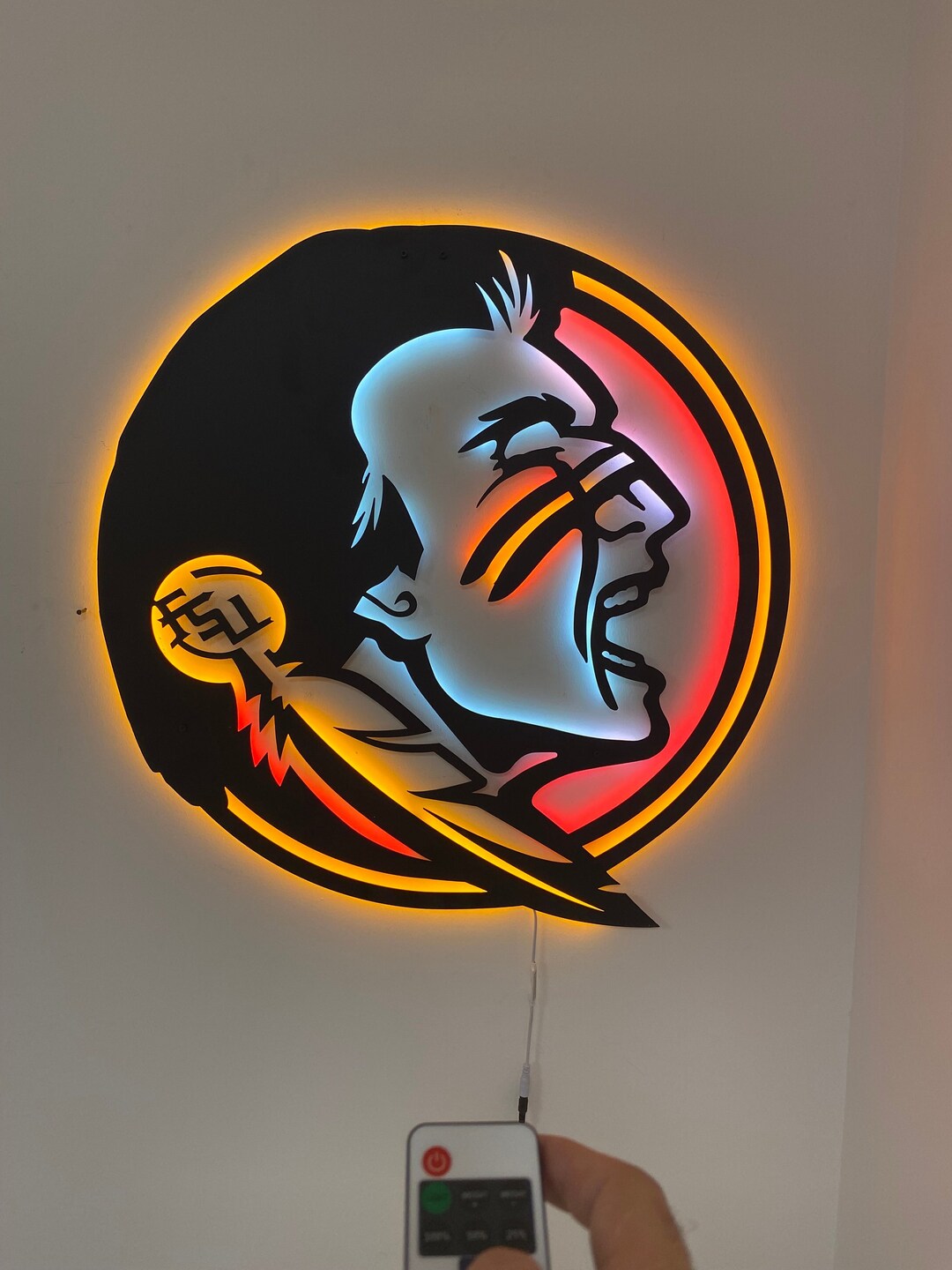Florida State Seminoles Metal Art,lighted FSU Wall Art,nfl Fan Art ...