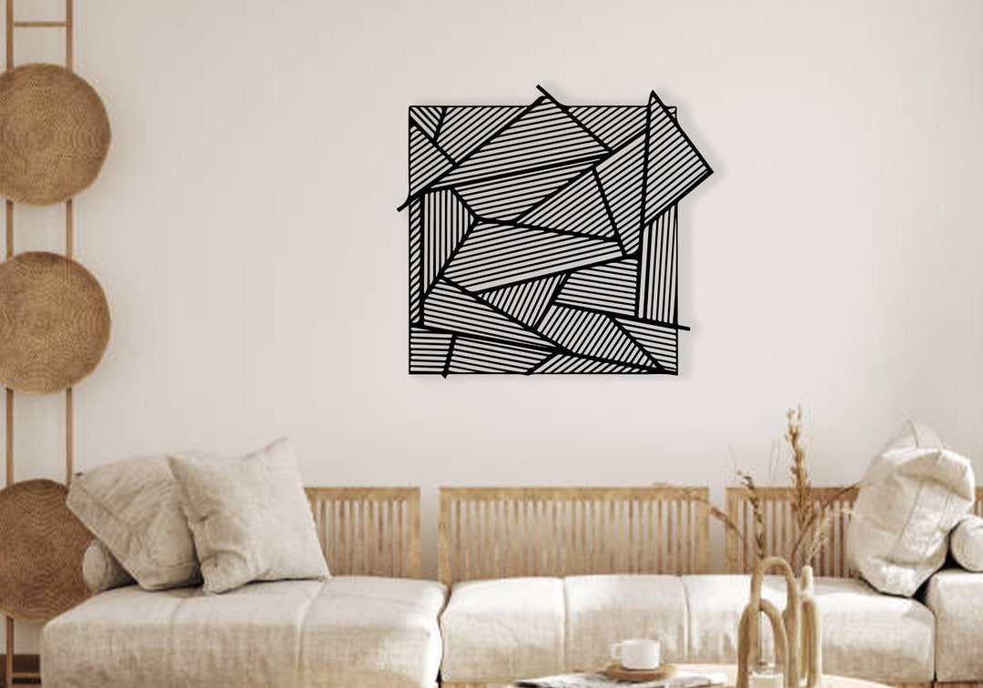 Metal Line Art,abstract Metal Art,minimalist Metal Art,square Metal Art ...