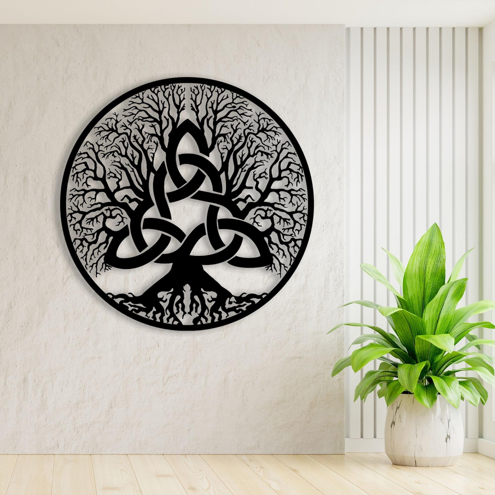 Celtic Tree of Life Metal Wall Art: Trinity Knot Decor - Etsy