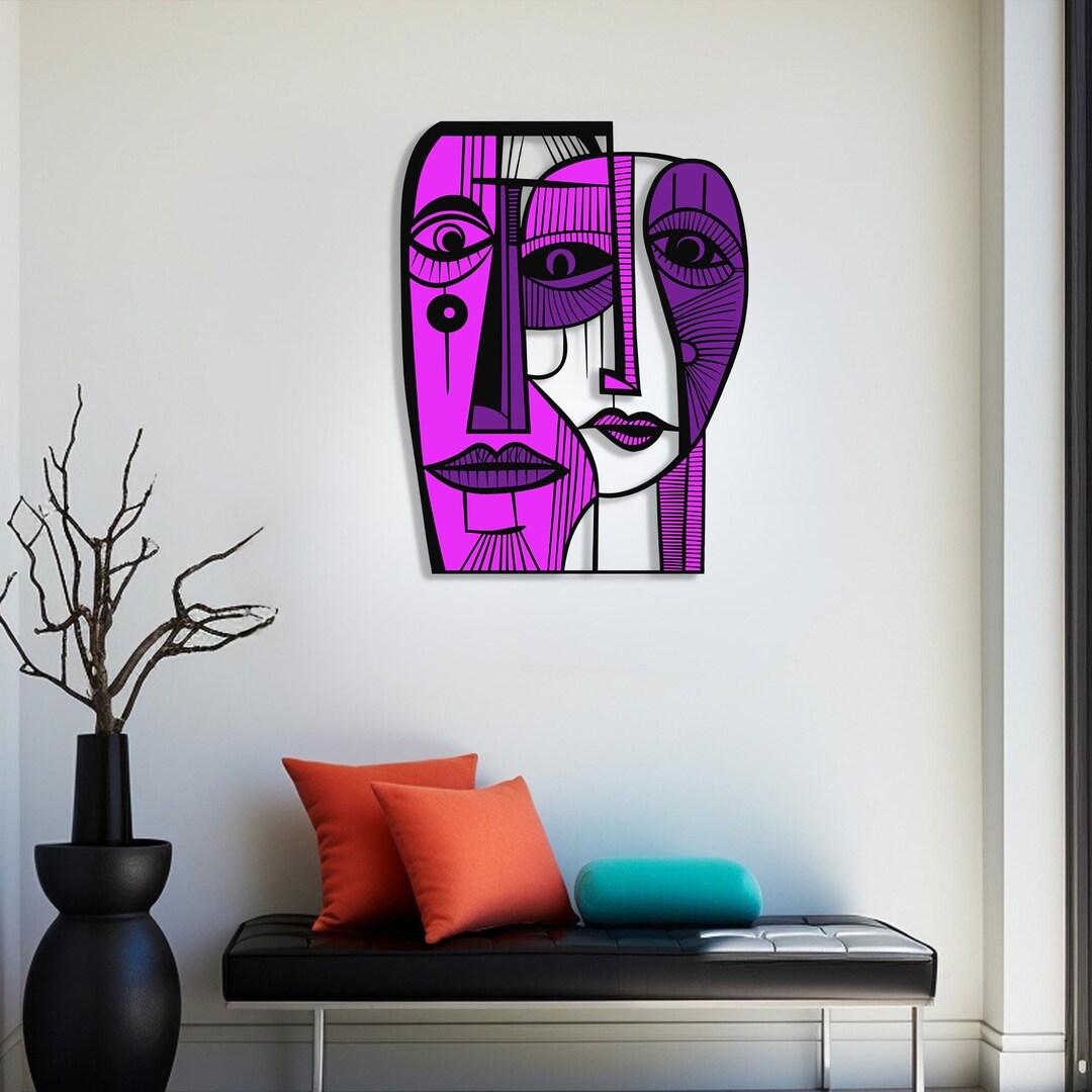 Colorful Picasso Wall Art, Pablo Picasso Metal Wall Decor, Picasso Wall ...