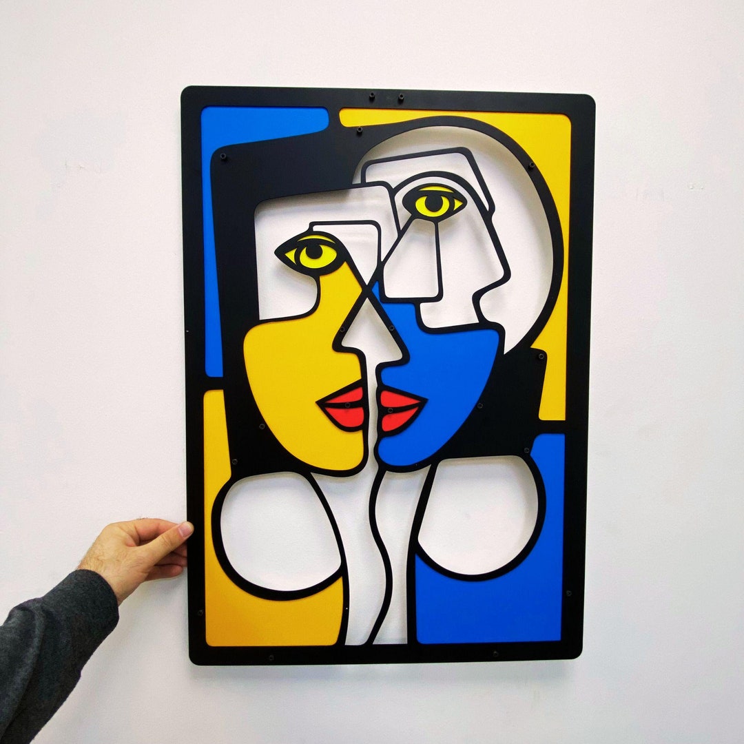 Colorful Picasso Wall Art, Pablo Picasso Metal Wall Decor, Metal Wall ...