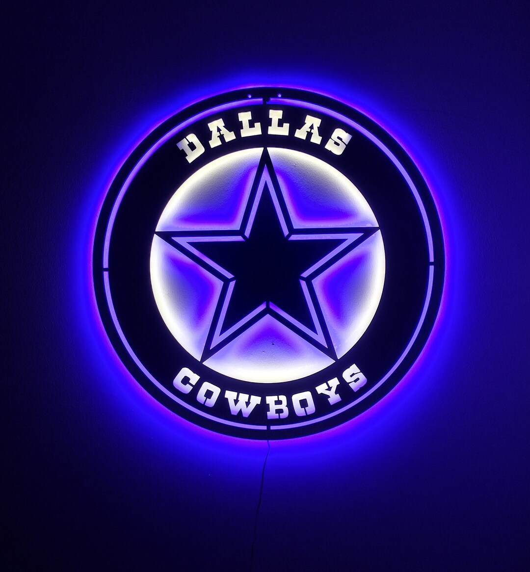 Dallas Cowboys Lighted, Dallas Cowboys Metal Art, Cowboys Metal Sign ...