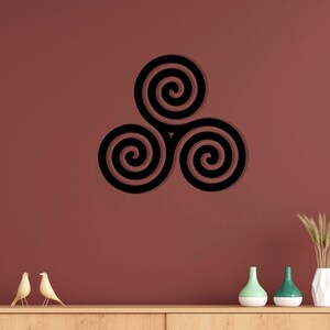 Triskelion Symbol Wall Art, Triple Helix Wall Art, Triskelion Decor ...