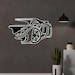 LED Race Car Metal Wall Art: Modern Garage Decor - Etsy