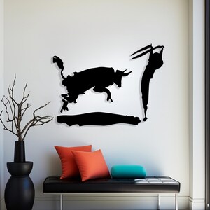 Picasso's Matador Metal Wall Art, Picasso's Matador Decor, Home Decor ...