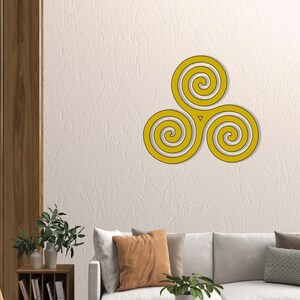 Triskelion Symbol Wall Art, Triple Helix Wall Art, Triskelion Decor ...
