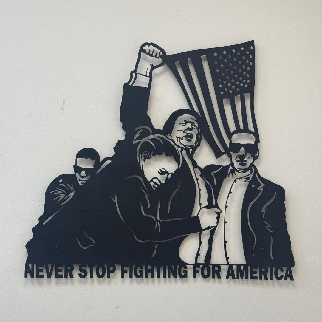 Trump Shot Metal Wall Art, Trump Shooting, Trump Assassination Attempt ...