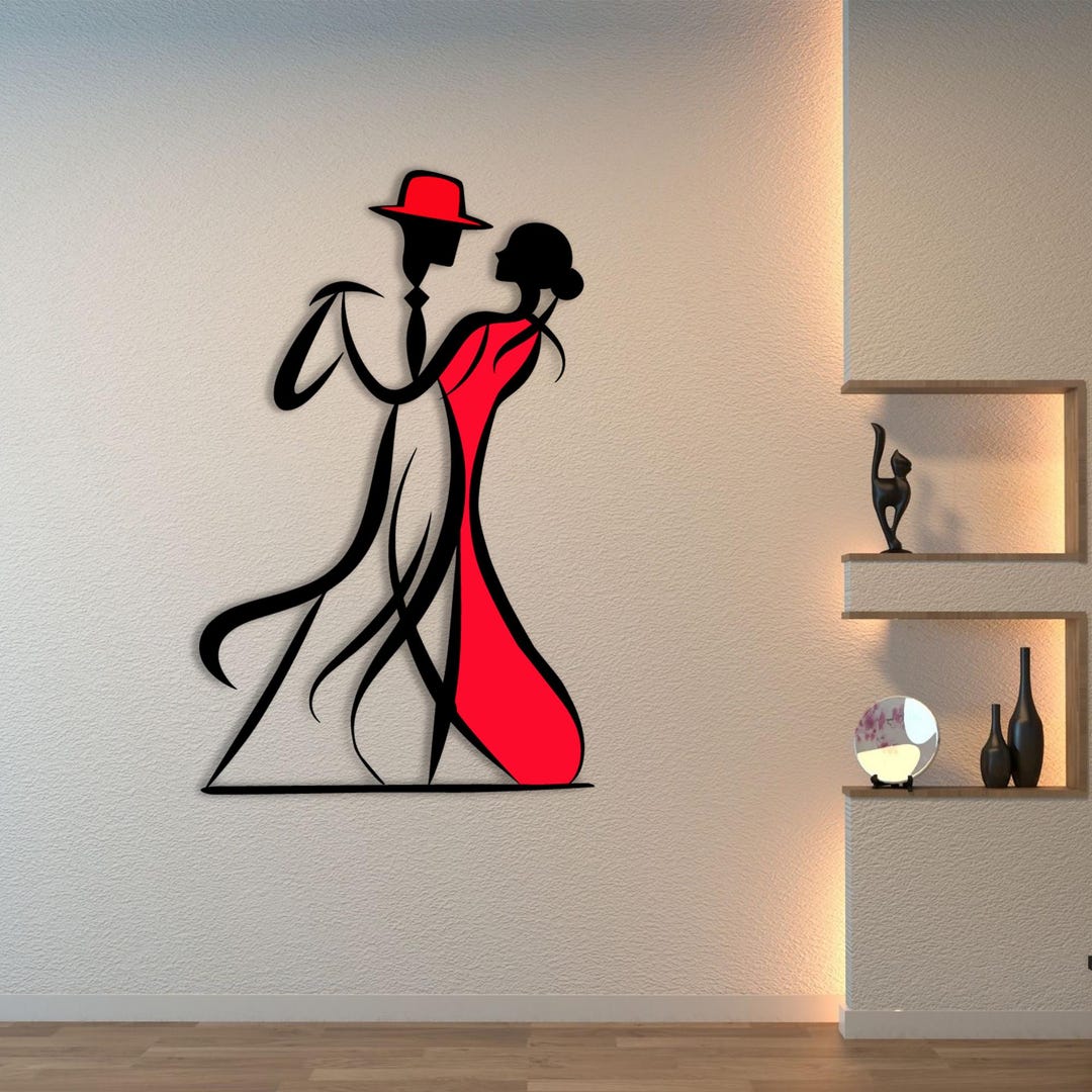 Colorful Tango Dance Metal Wall Art: Modern Home Decor - Etsy UK