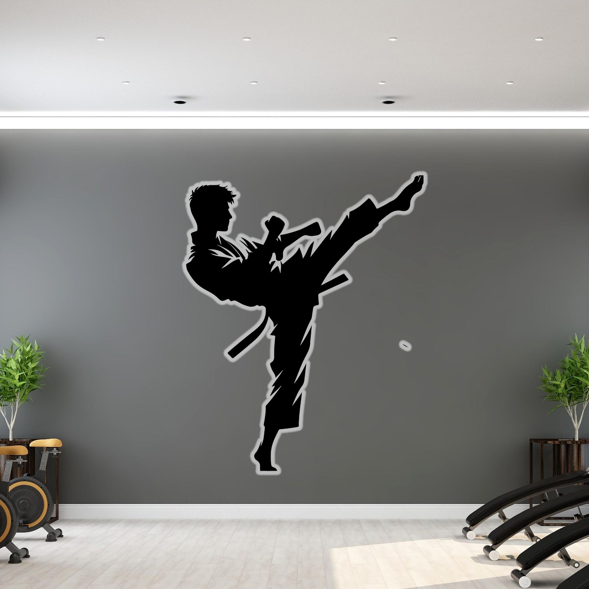 Karate Kick Metal LED Wall Art: Martial Arts Decor - Etsy
