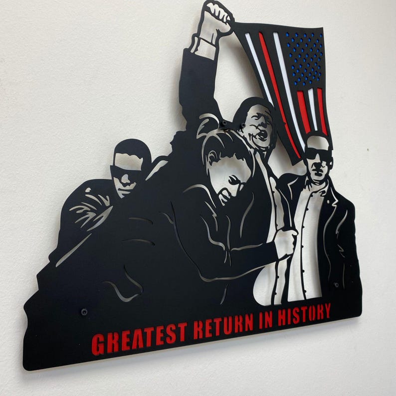 Trump Metal Wall Art: "greatest Return in History" Decor - Etsy
