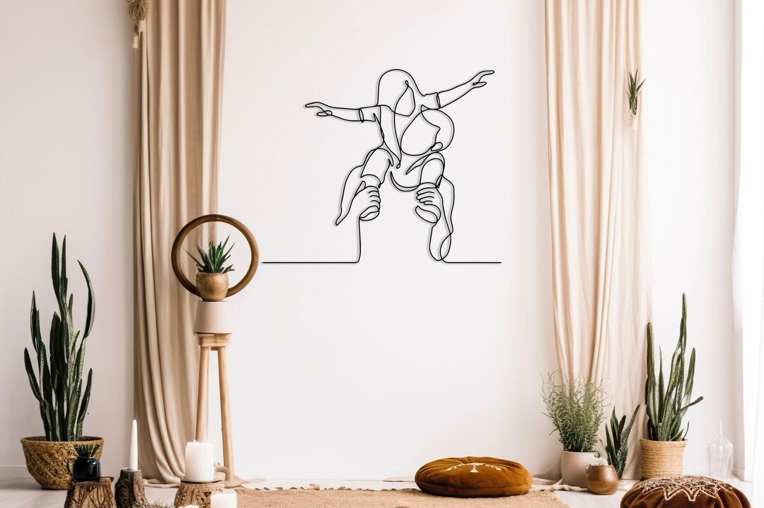 Father and Daughter Line Art, Dad and Daughter Line Art, One Line Art ...