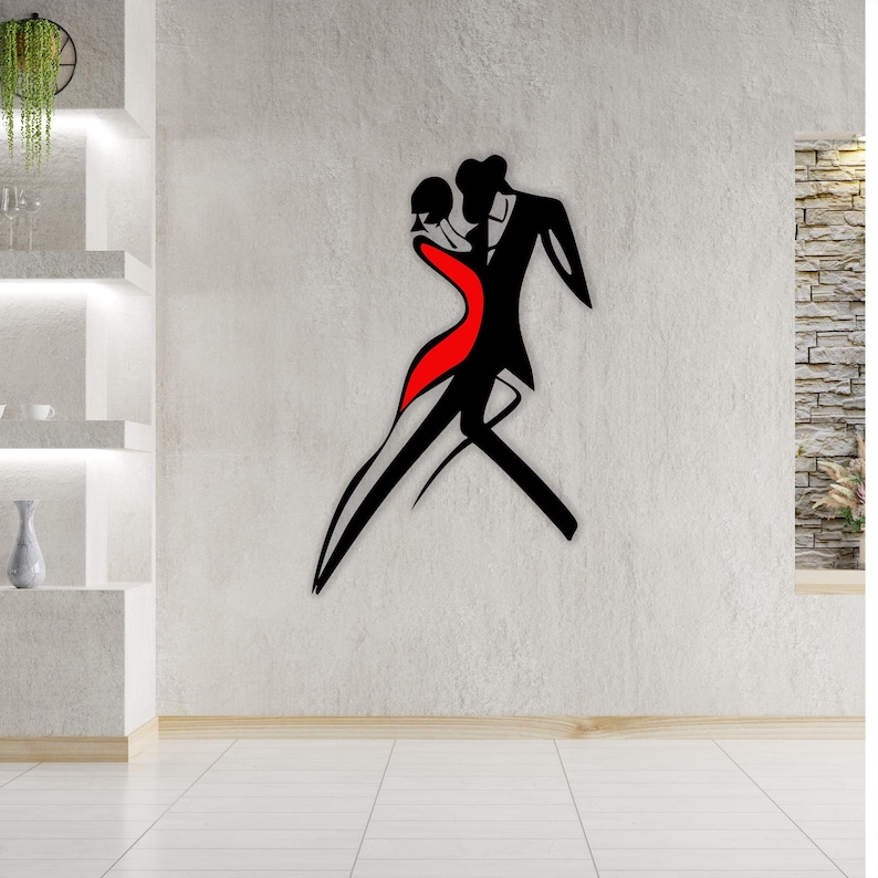 Dancer Couple Metal Wall Art: Colorful Dance Studio Decor - Etsy