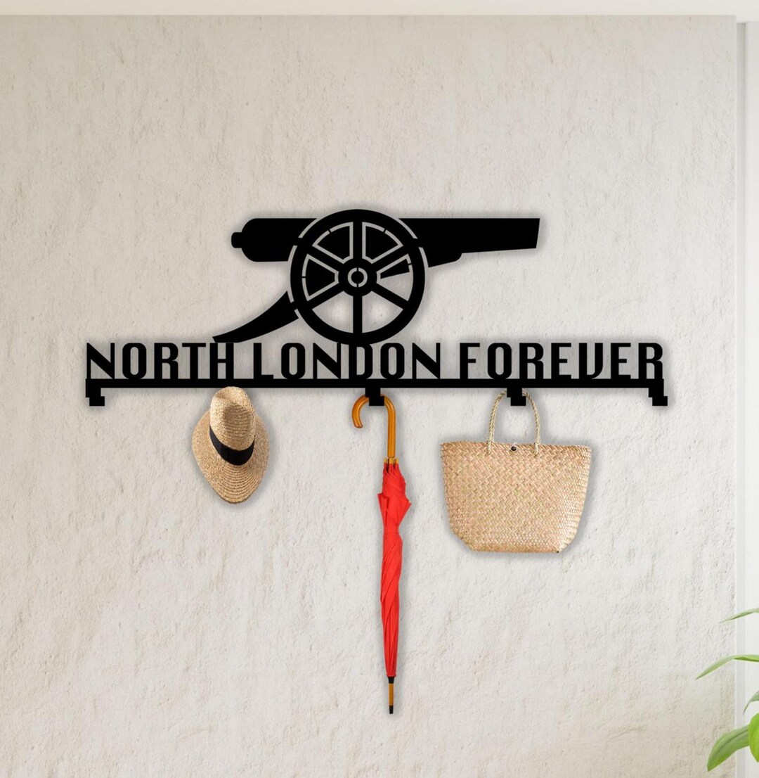 Arsenal Metal Wall Hook, North London Forever Key Hanger, Home Wall ...