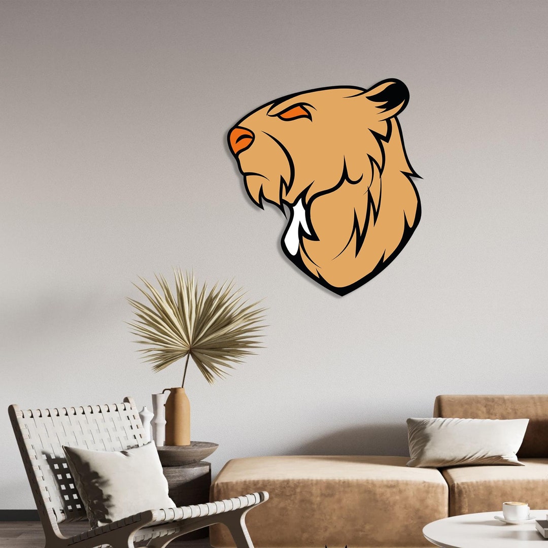 Colorful Capybara Metal Wall Art, Capybara Lover Gift, Housewarming ...