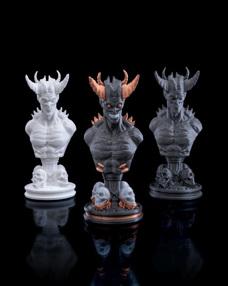 Hell's Gambit Chess Set | Demonic Chess Board | 3D Printed | High ...
