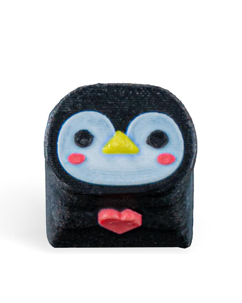 Penguin Keycap | 4 Types | 3D Printed | Classic, Loving, Angry, Crying ...