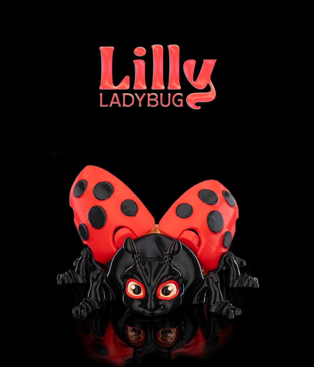 Cute Lilly the Ladybug Articulating Figure | 3D Printed | High Quality ...