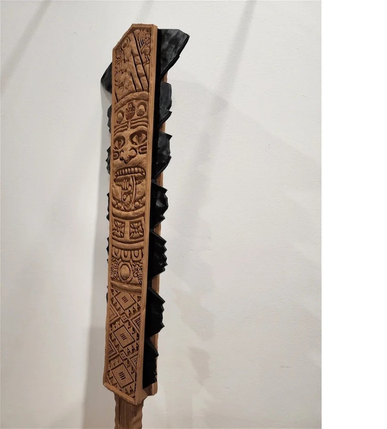 Macuahuitl Aztec Club 3D Printed Realistic Weapon Historic Macuahuitl ...