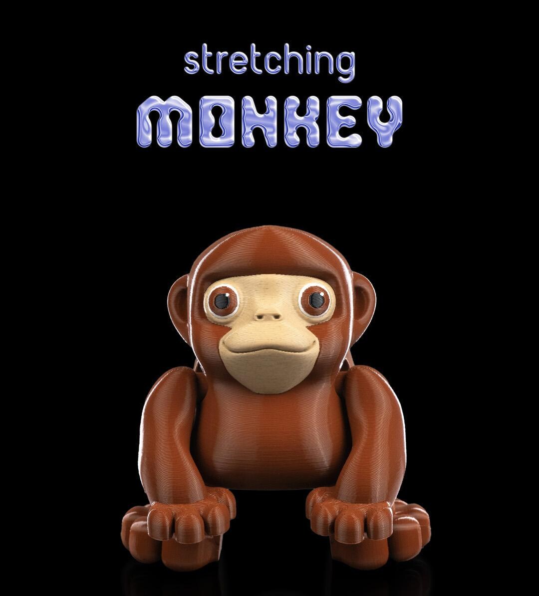 Stretching Monkey | 3D Printed | Clicking Toy | Flexi Toy | Adorable ...