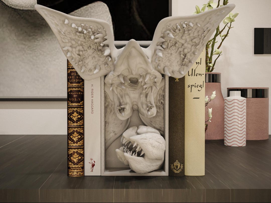 Demogorgon Book Nook – Horror Bookshelf Insert – Monster Shelf Diorama ...