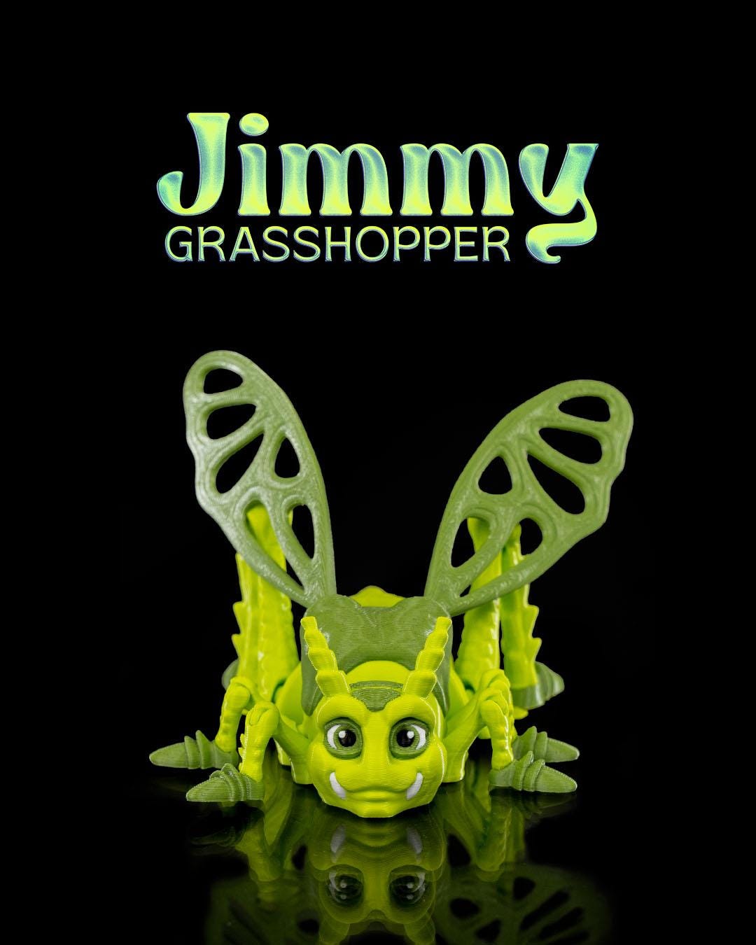 Jimmy Grasshopper Articulating Figure | Fun in Grass | Customizable ...