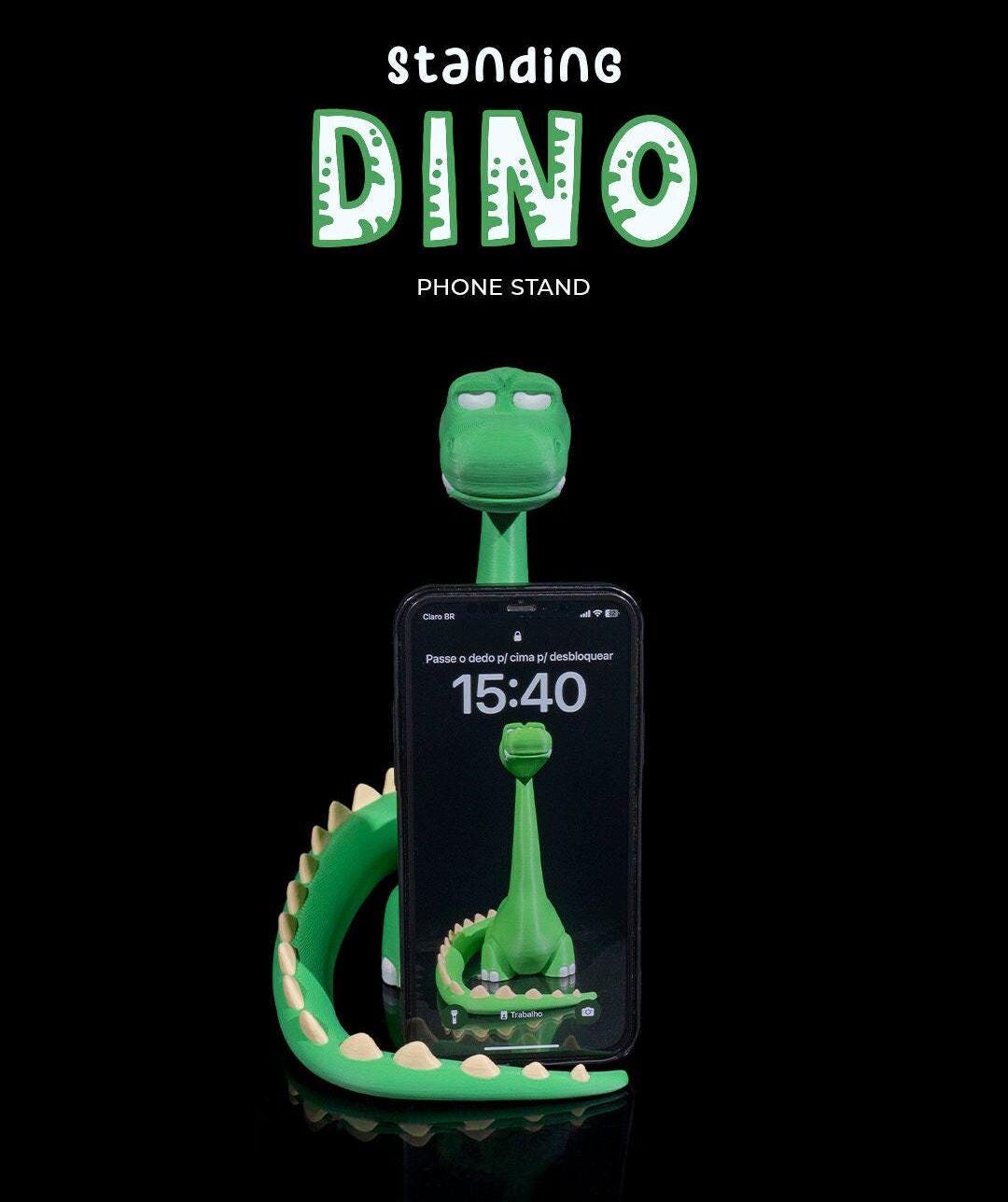 Ancient Dino Phone Stand | 3D Printed | High-quality | Customizable ...