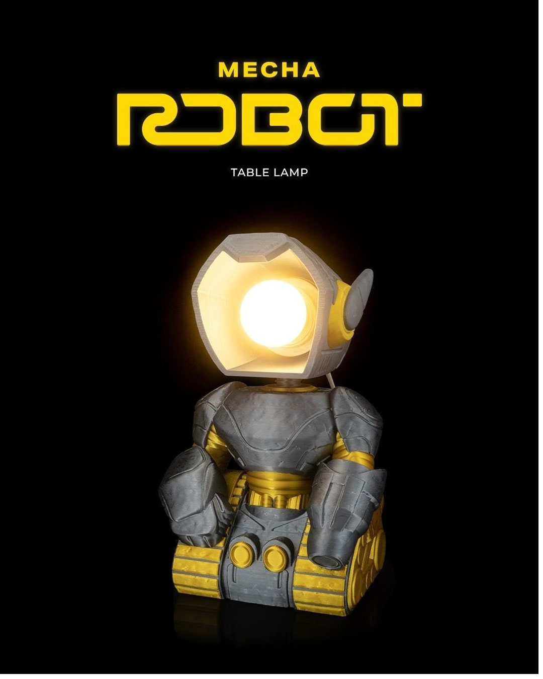 Mecha Robot - Table Lamp | Mecha Lights | Cyberpunk Lamp | 3D Printed ...