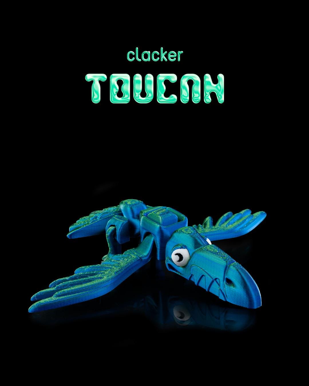 Clacker Toucan | 3d Printed | Adorable Toucan Toy With Flapping Wings ...